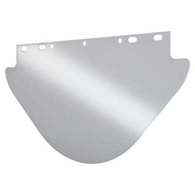 Visor, Clear, Unbound, 9-3/4 in x 19 in, For Fibre-Metal® Head Gear/Ca ...