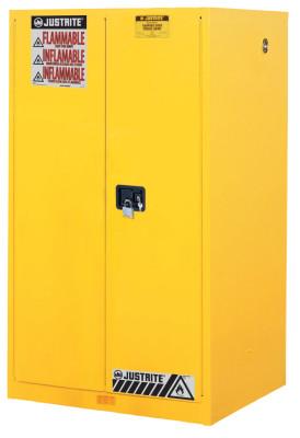 Yellow Safety Cabinets for Flammables, Manual-Closing Cabinet, 60 Gall ...